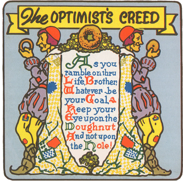 Optimist's Creed Greeting Cards – Vintage Menu Art UK